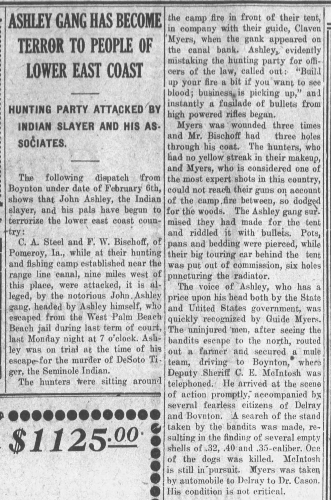 The Notorious Ashley Gang and Its Surprising Boynton Connections ...