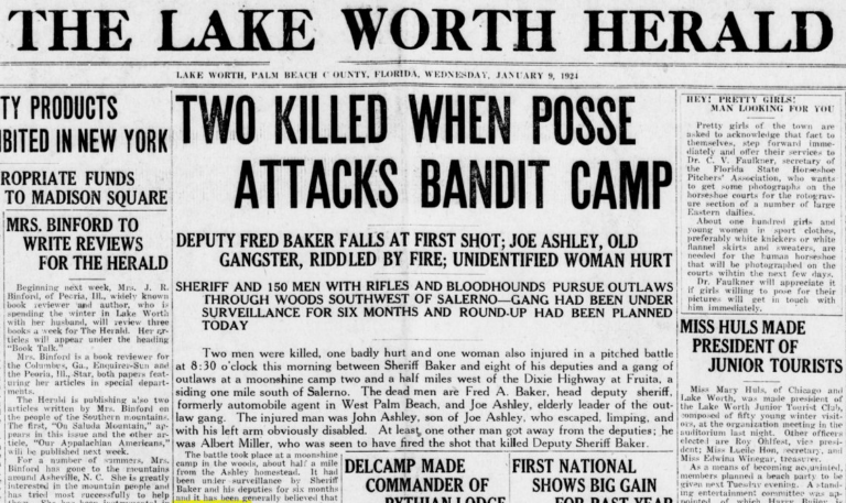 The Notorious Ashley Gang and Its Surprising Boynton Connections ...